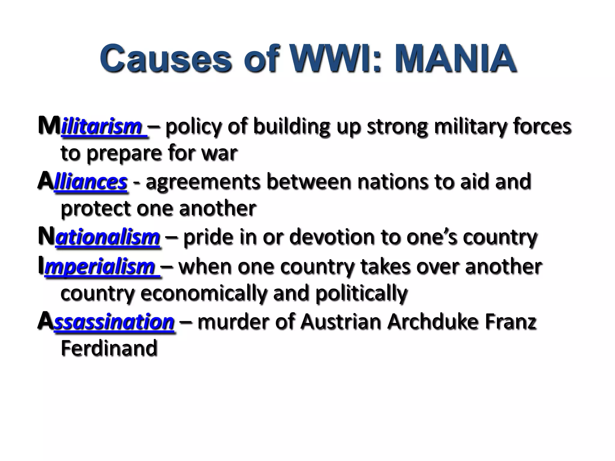 Causes of wwi | PPTX