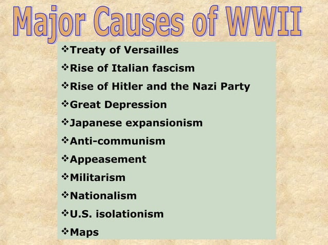 Causes of wwii | PPT