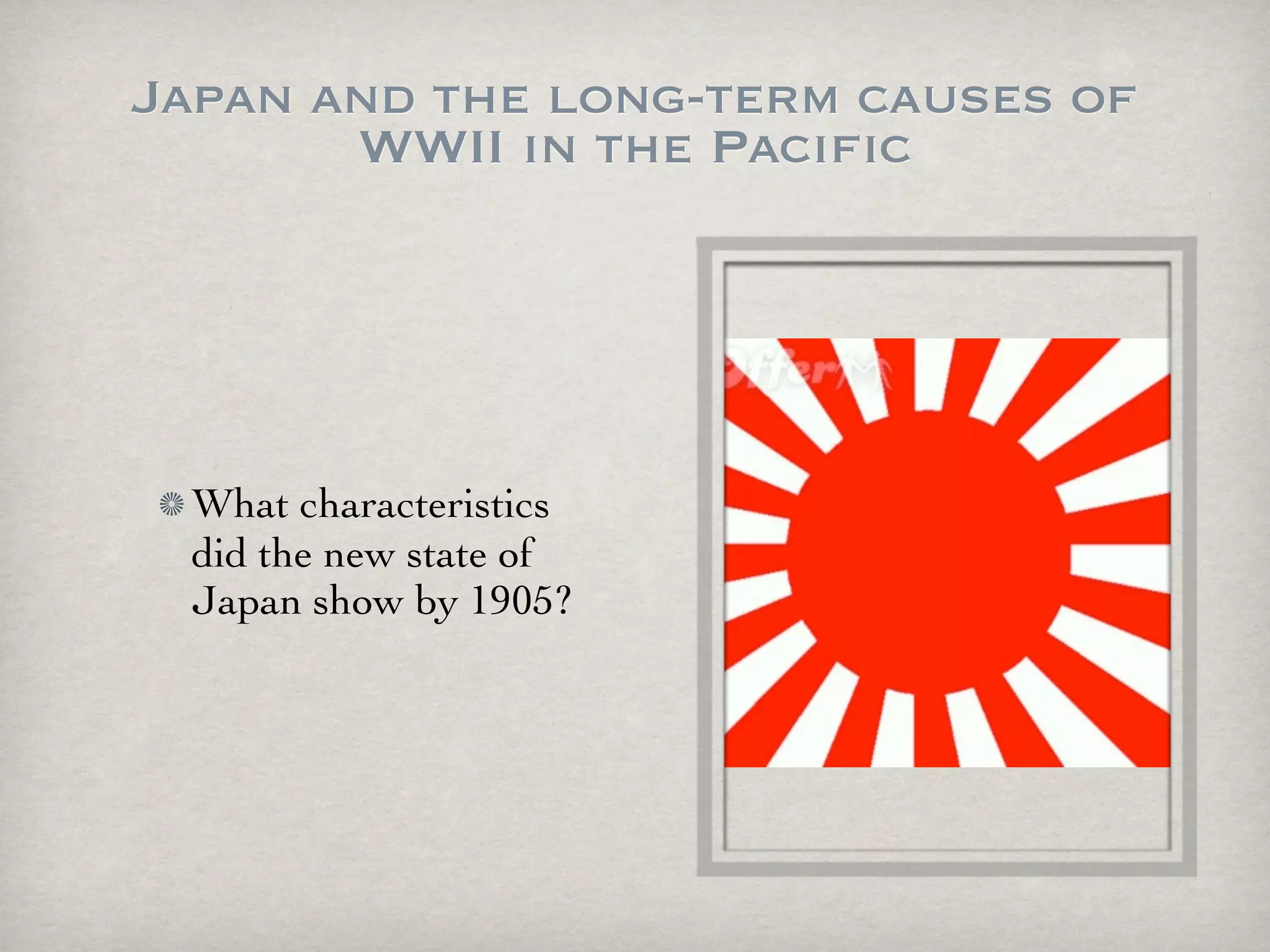 Causes of wwii pacific war | KEY