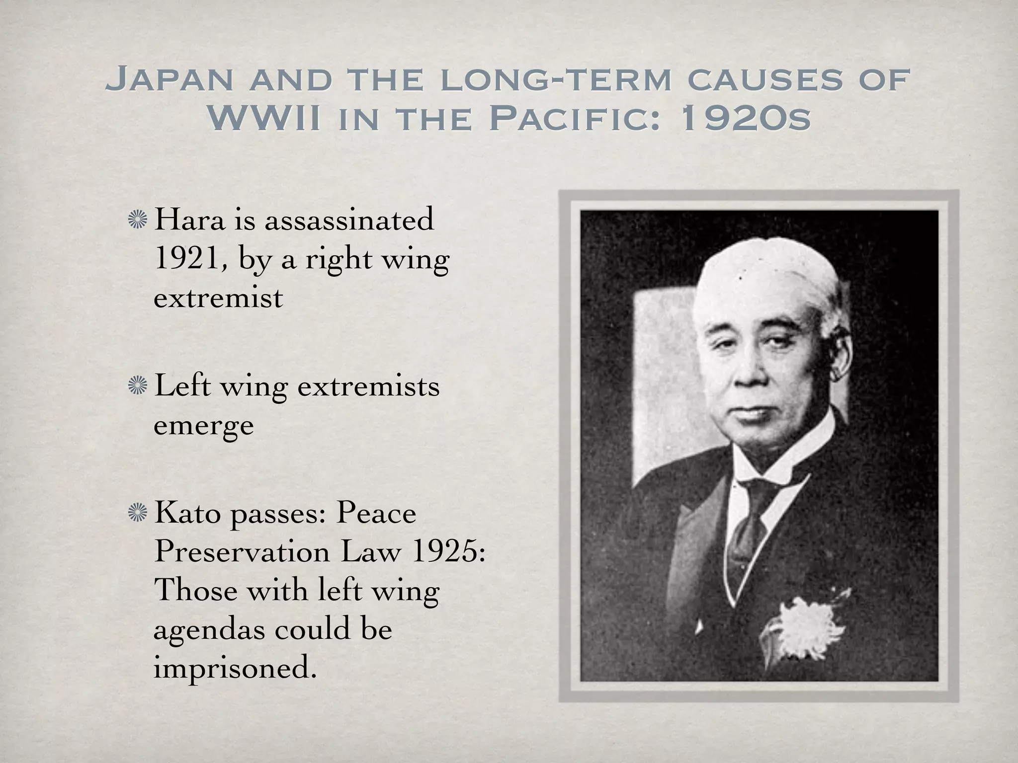 Causes of wwii pacific war | KEY