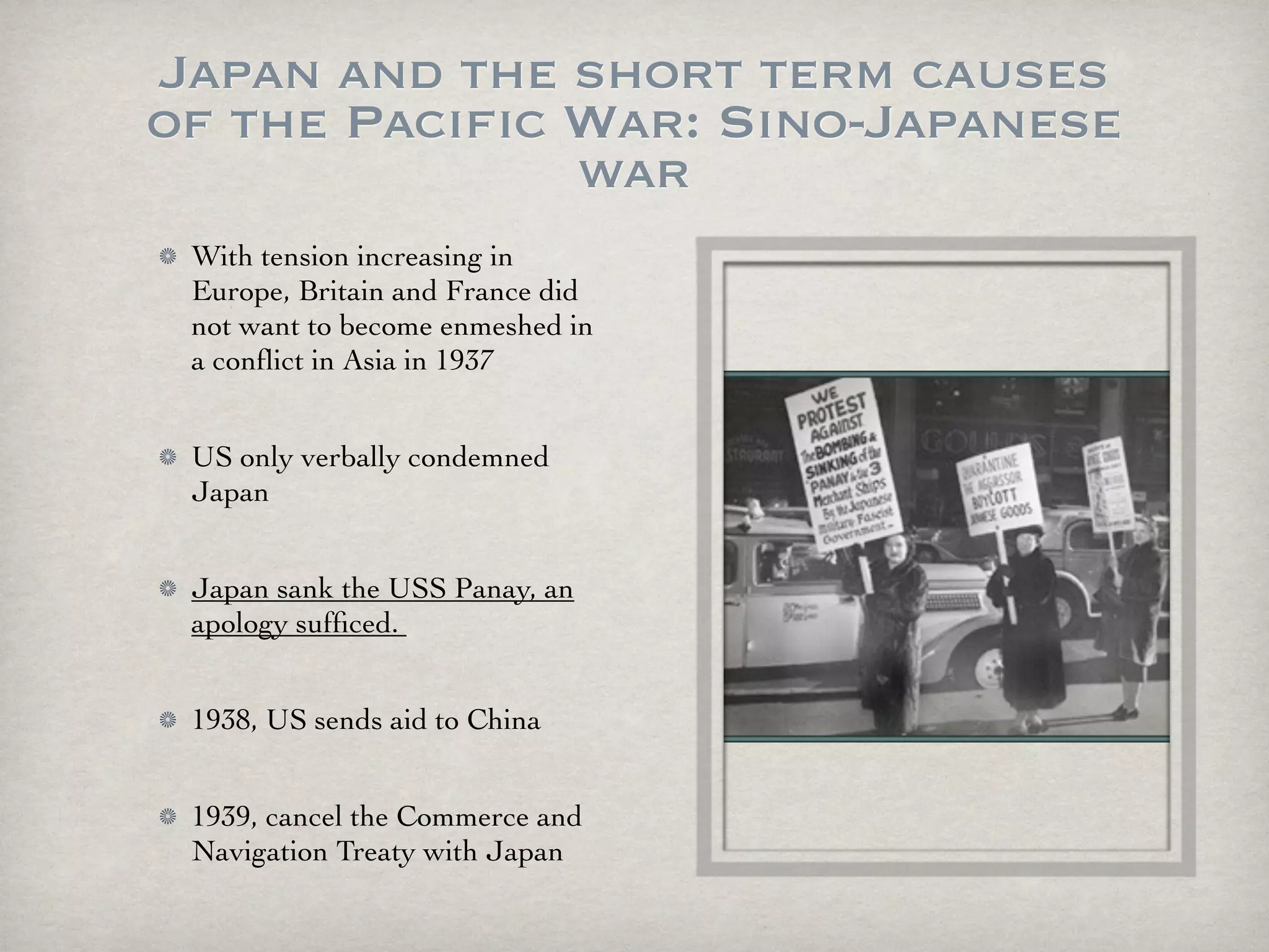Causes of wwii pacific war | KEY
