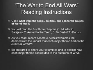Causes of WWI | PPTX