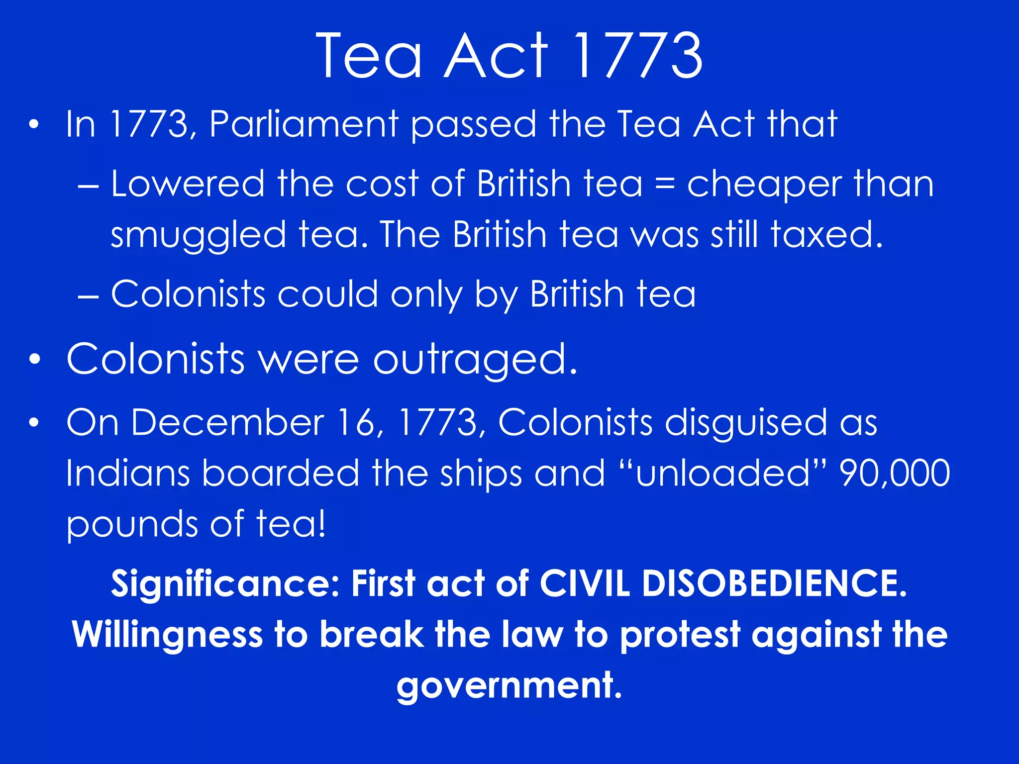 Causes of the American Revolution | PPTX | Stamps and Coins | Collecting