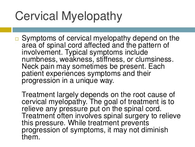 Causes, Symptoms, and Treatment of Cervical Myelopathy