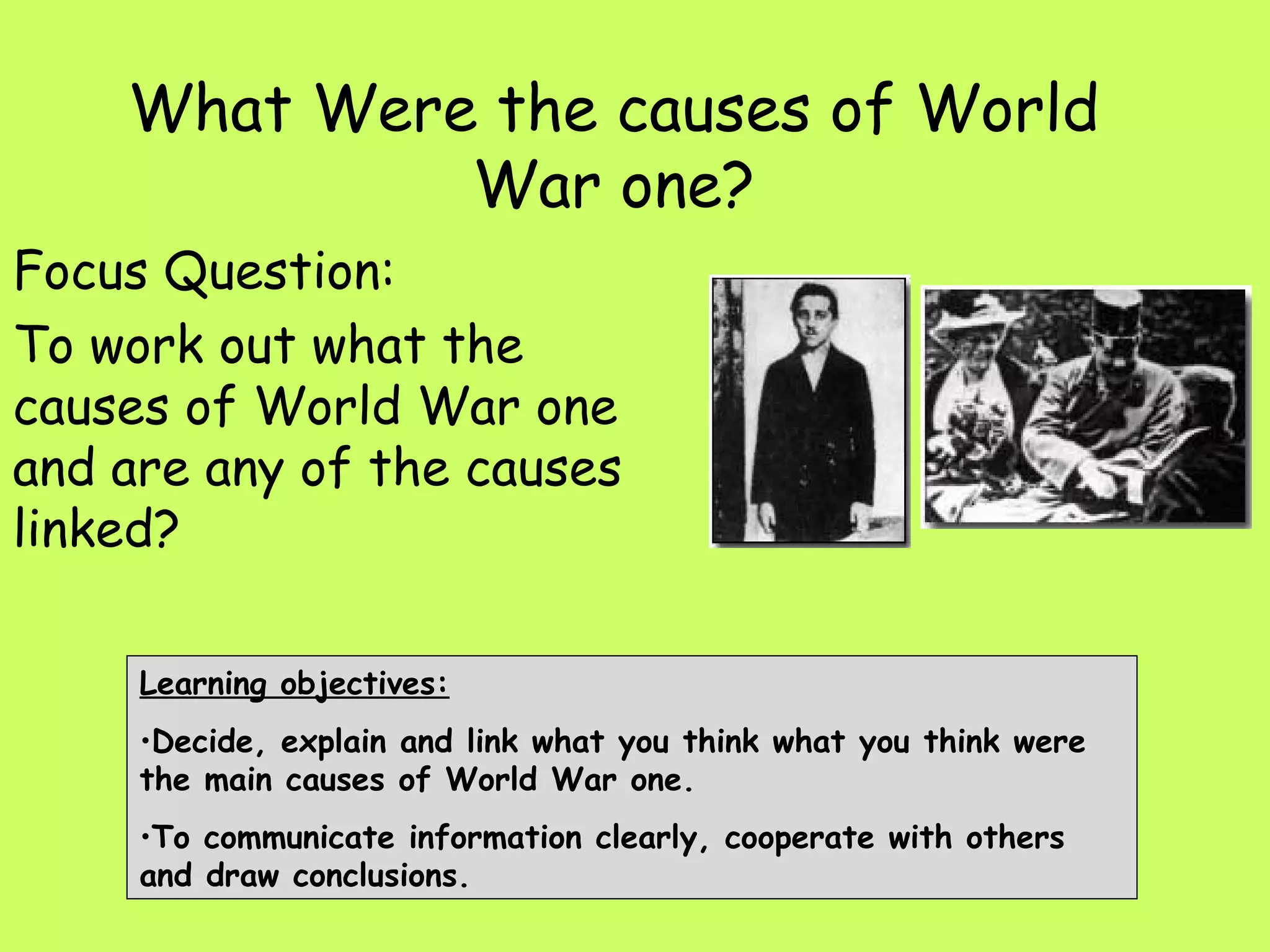 Causes world war one | PPT