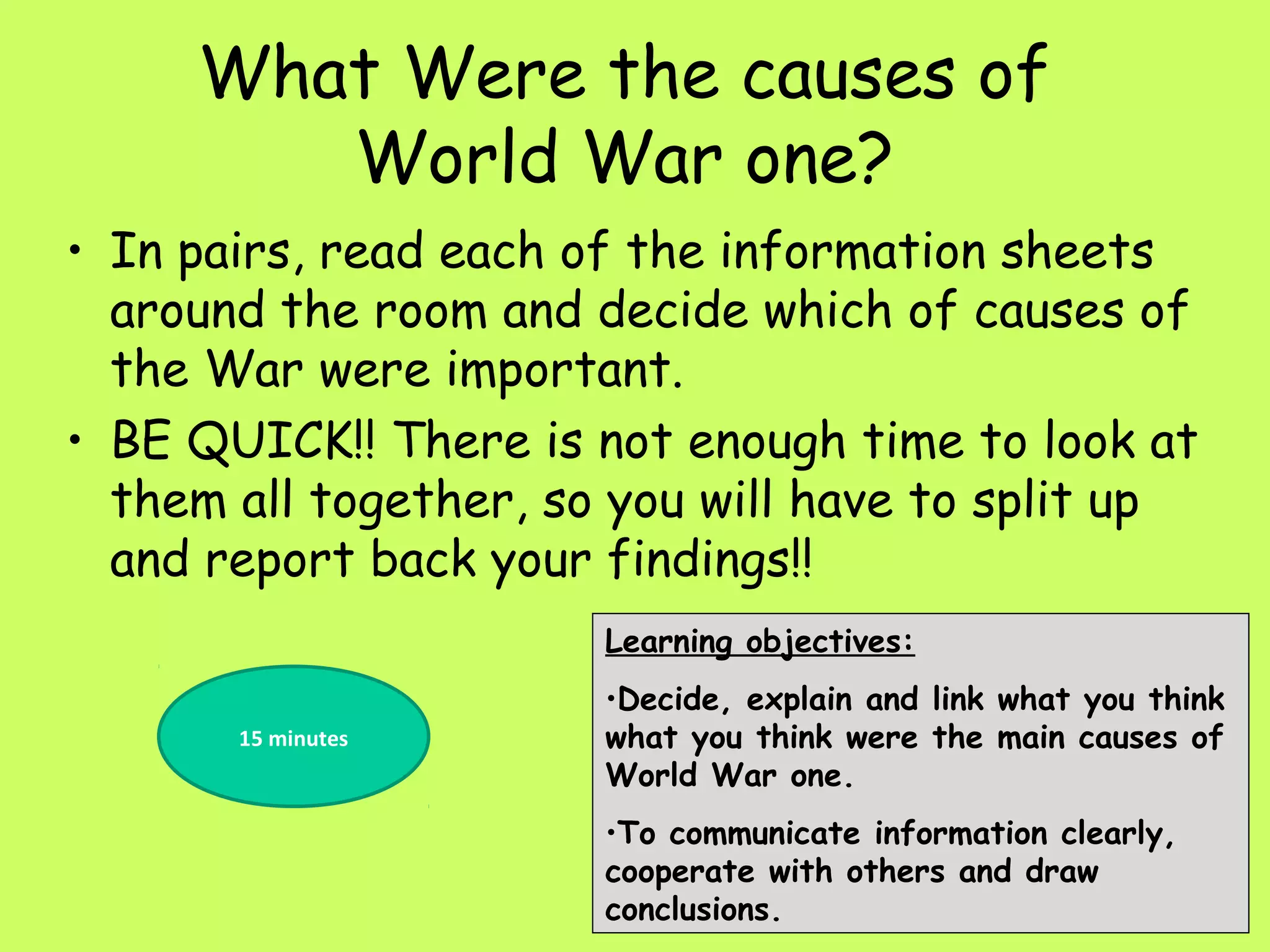 Causes world war one | PPT
