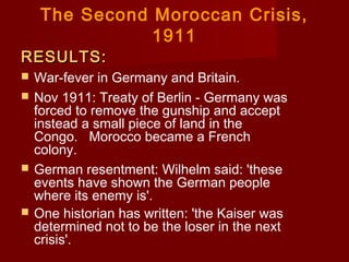 Causes WW1 Crises 1905-14 | PPT