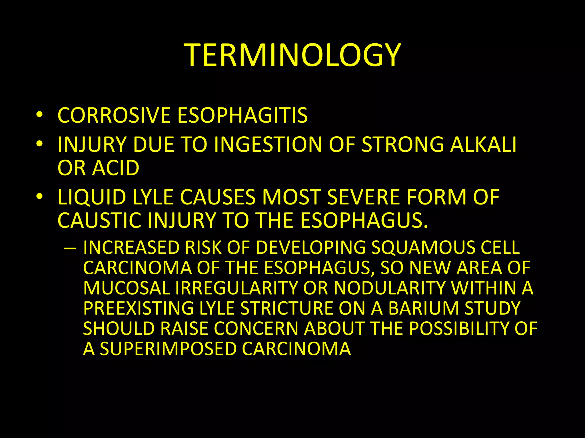 Caustic esophagitis | PPTX