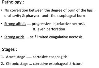 Caustic ingestion-esophageal stricture محاضره 2.pptx
