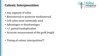 Caustic Injury and Esophageal Replacement.pptx