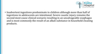 Caustic Injury and Esophageal Replacement.pptx