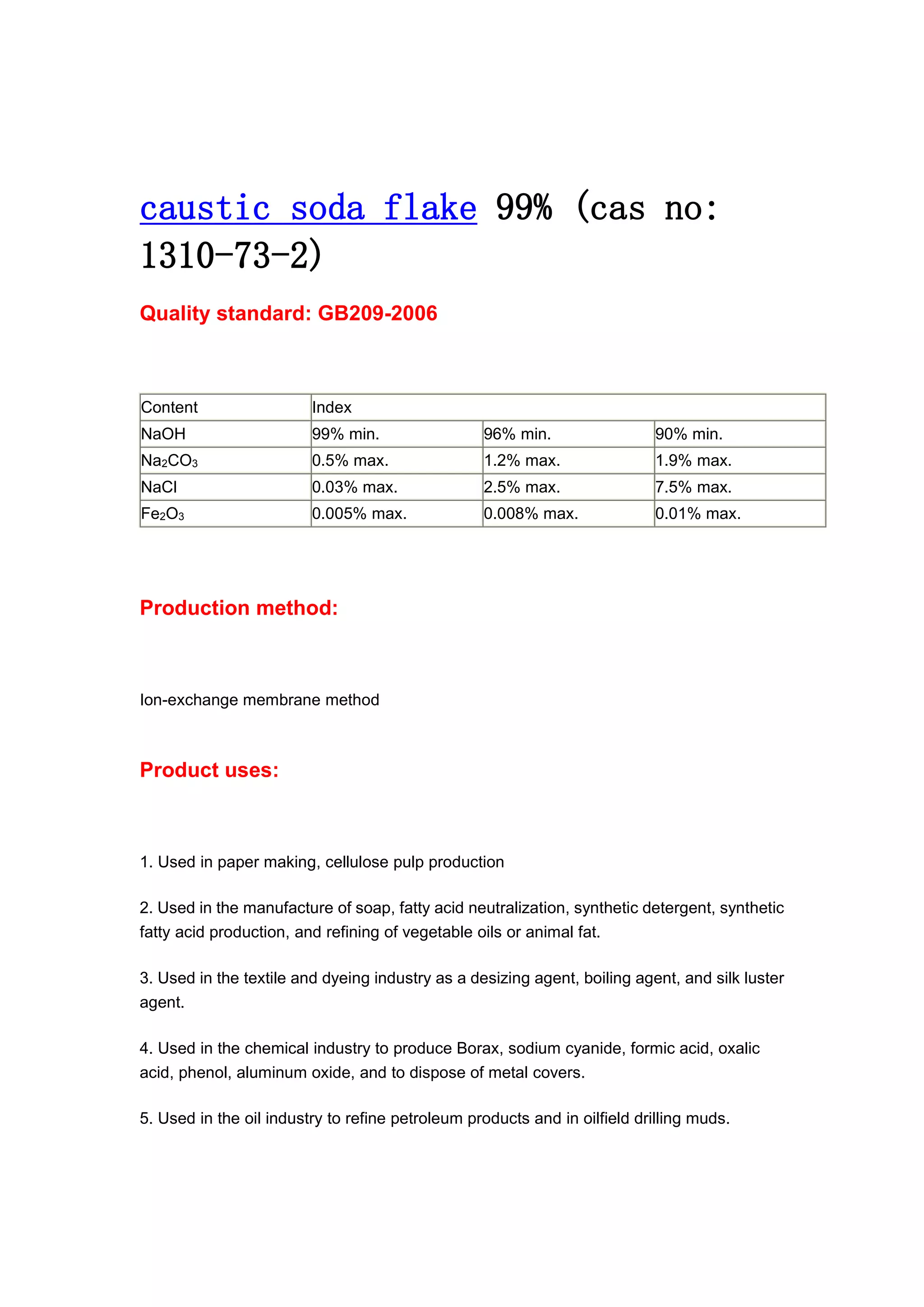 Caustic soda | PDF