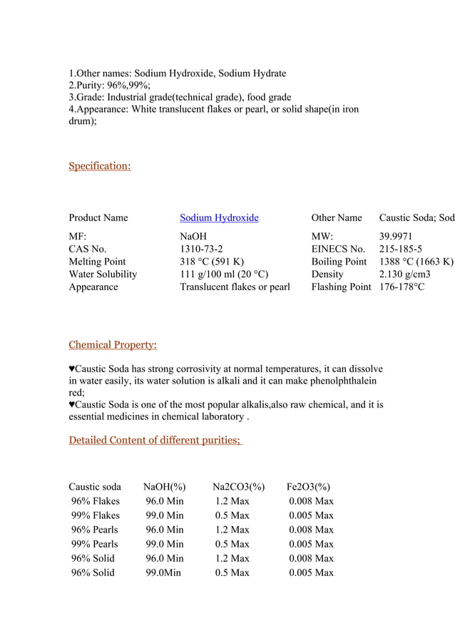 Caustic soda | PDF