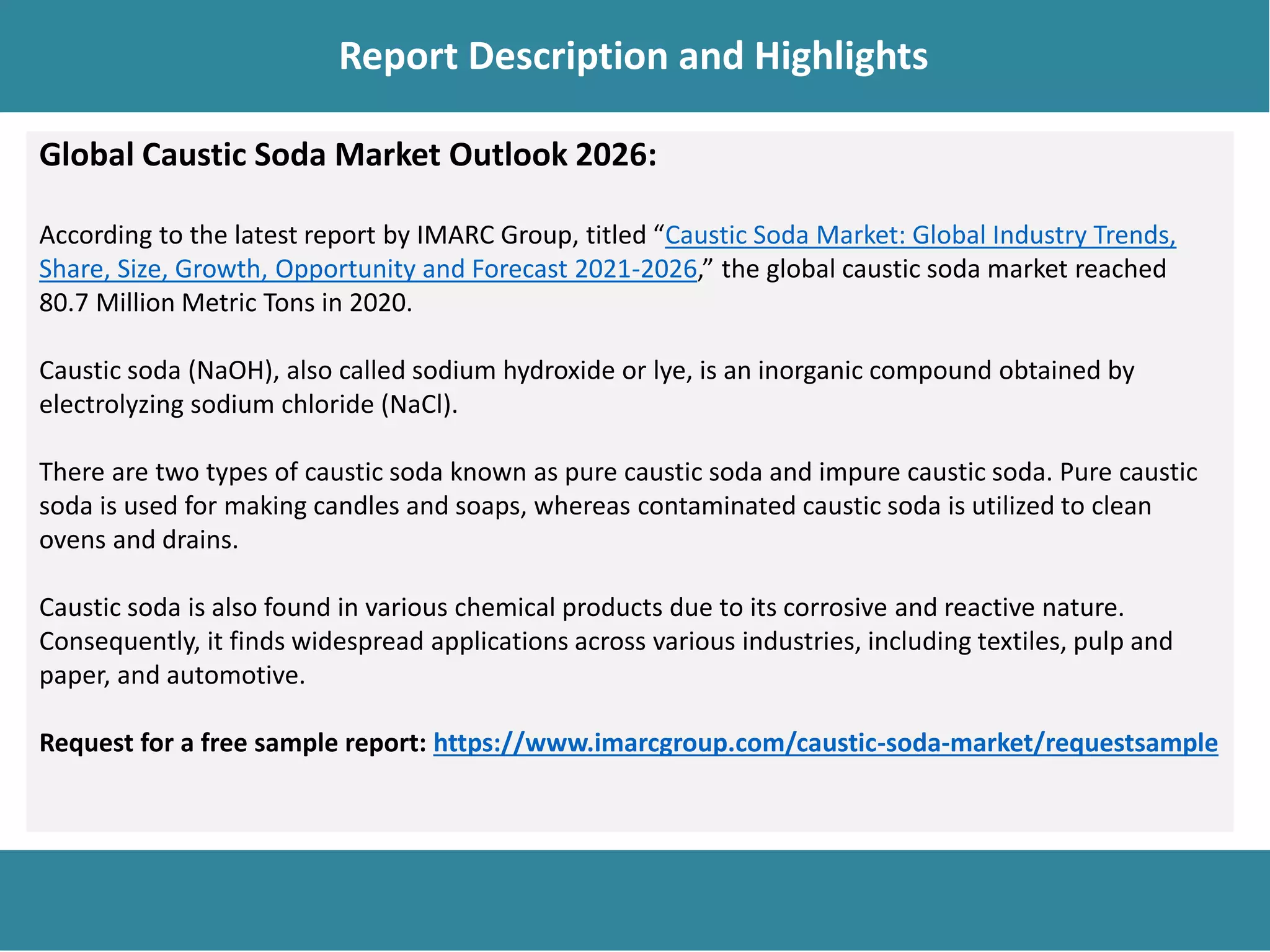 Caustic Soda Market PPT 2021-26 | Enhancing Huge Growth and Latest ...
