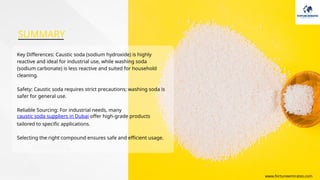 Caustic Soda vs Washing Soda: Key Differences, and Applications | PPTX