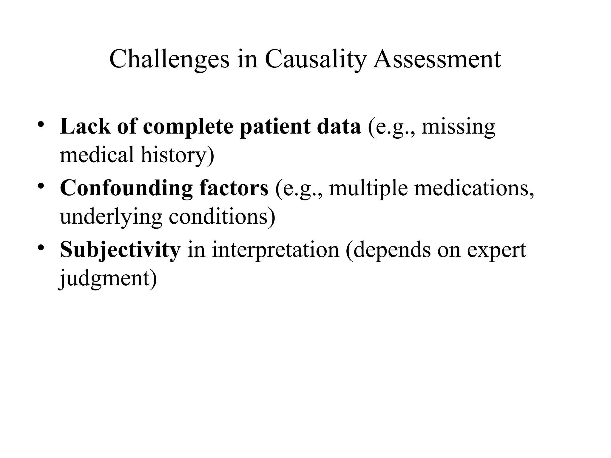 Causality Assessment in Pharmacovigilance | PPTX