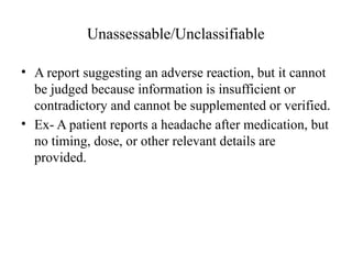 Causality Assessment in Pharmacovigilance | PPTX