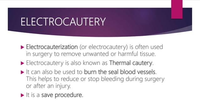 Cauterization | PPTX | First Aid | Injuries