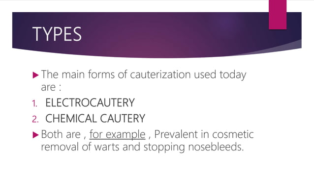 Cauterization | PPTX | First Aid | Injuries