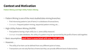 Extending High-Utility Pattern Mining with Facets and Advanced Utility ...