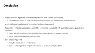 Extending High-Utility Pattern Mining with Facets and Advanced Utility ...