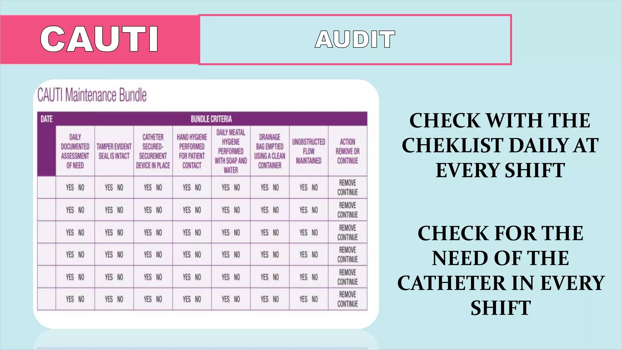 Cauti bundle of care | PPTX