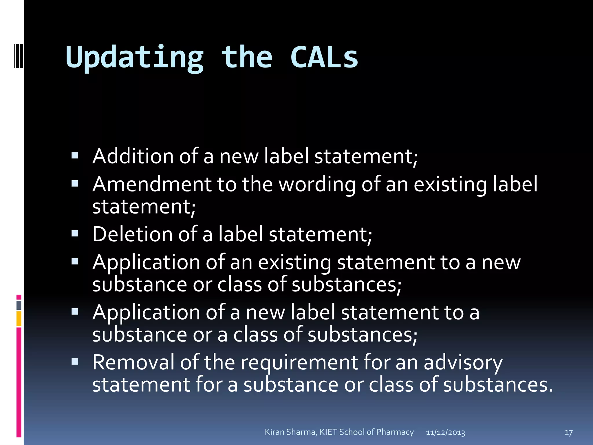 Cautionary and advisory labels for medicines | PPTX