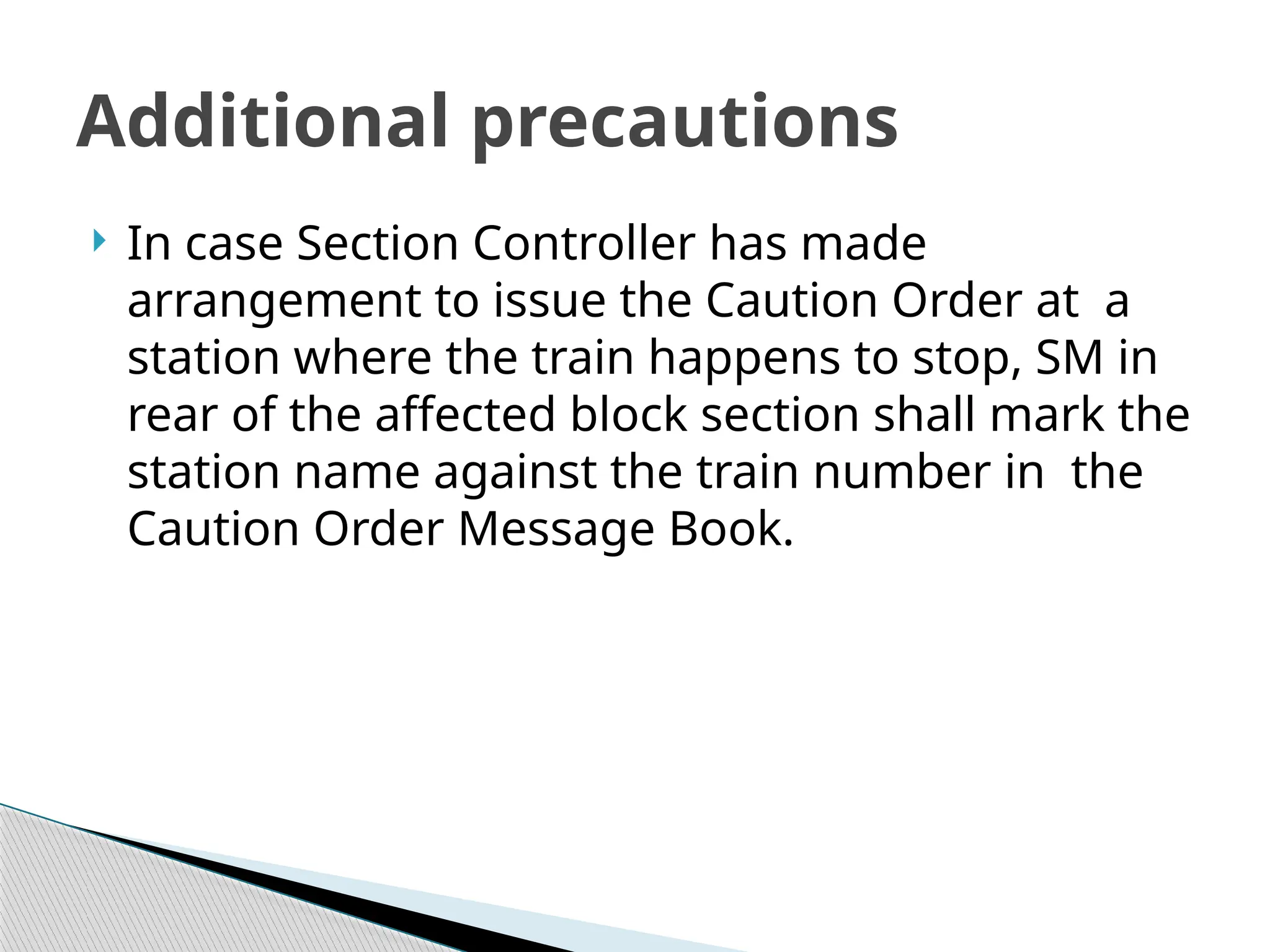 CAUTION ORDER preparing, transmission, issue and cancellation | PPTX