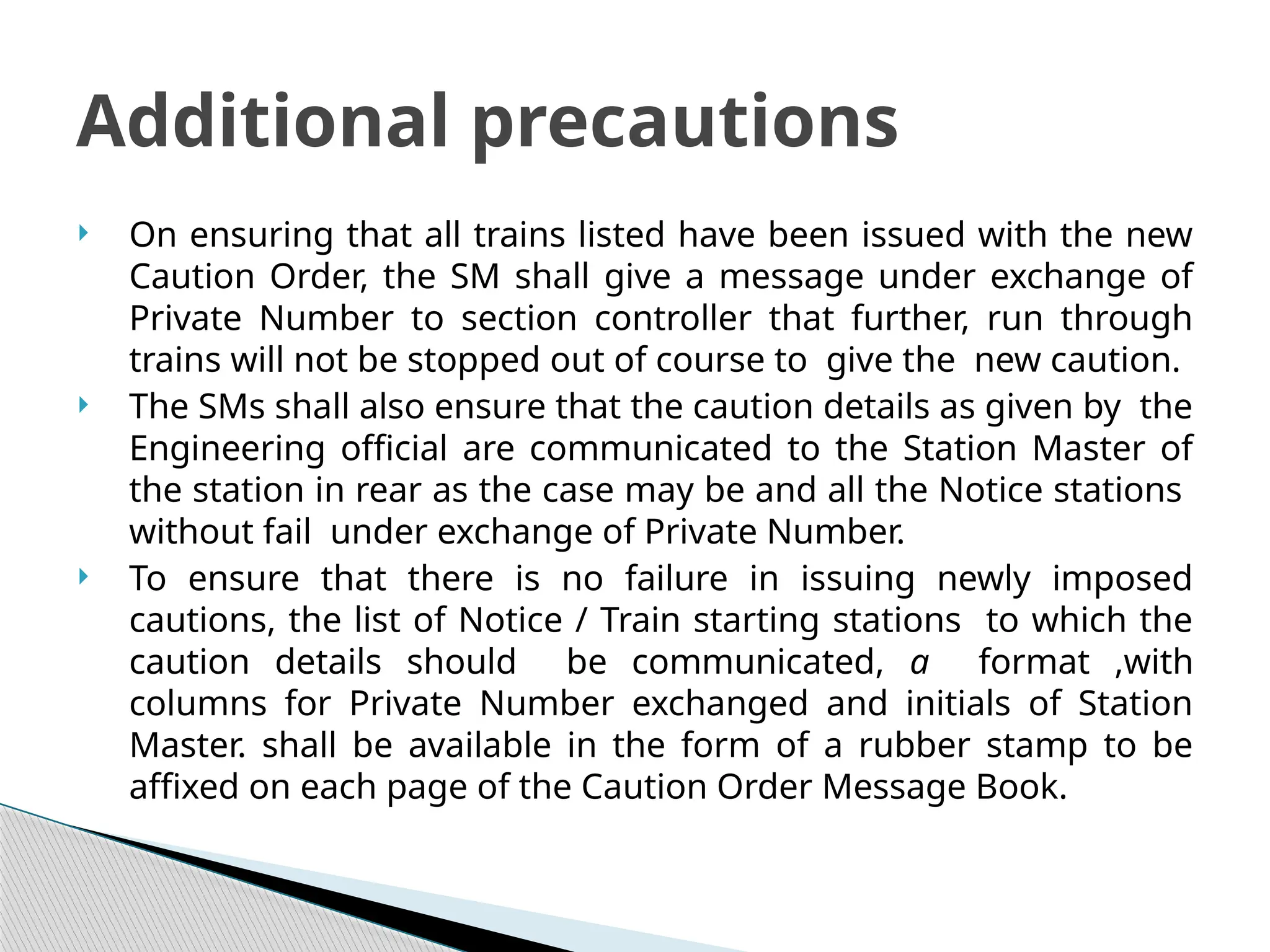 CAUTION ORDER preparing, transmission, issue and cancellation | PPTX