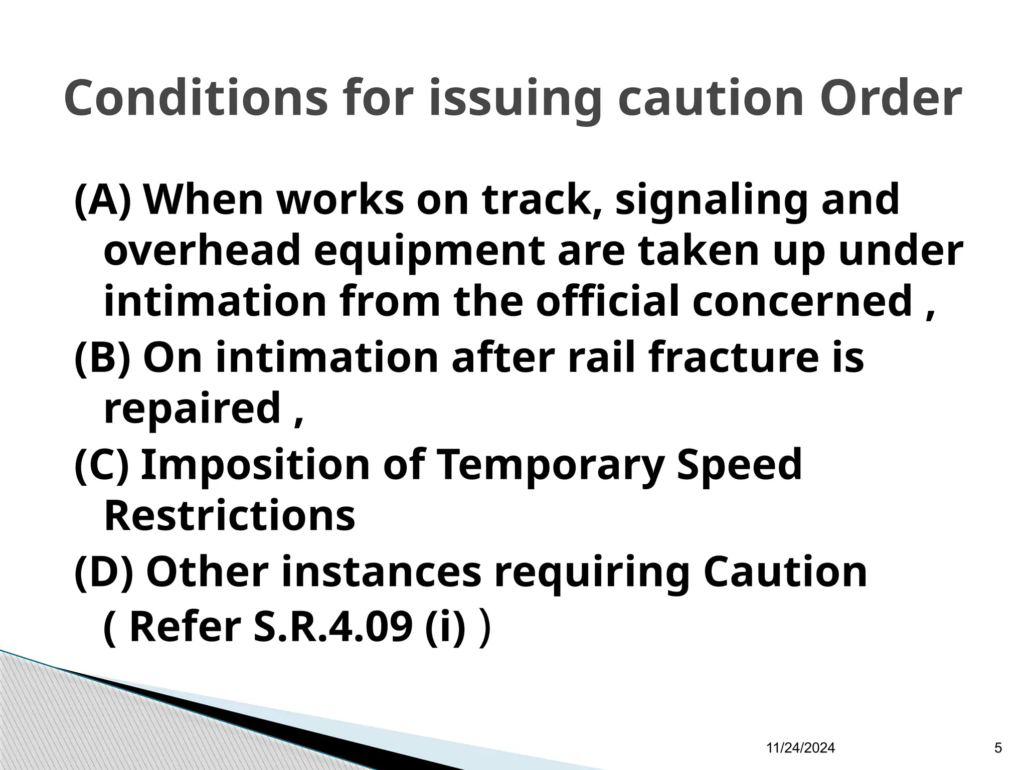CAUTION ORDER preparing, transmission, issue and cancellation | PPTX