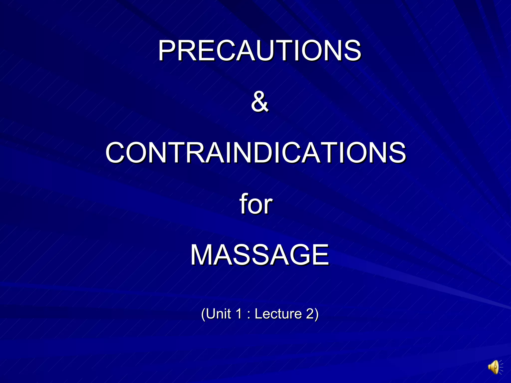 Cautions & contraindications powerpoint voice over version 2 | PPT