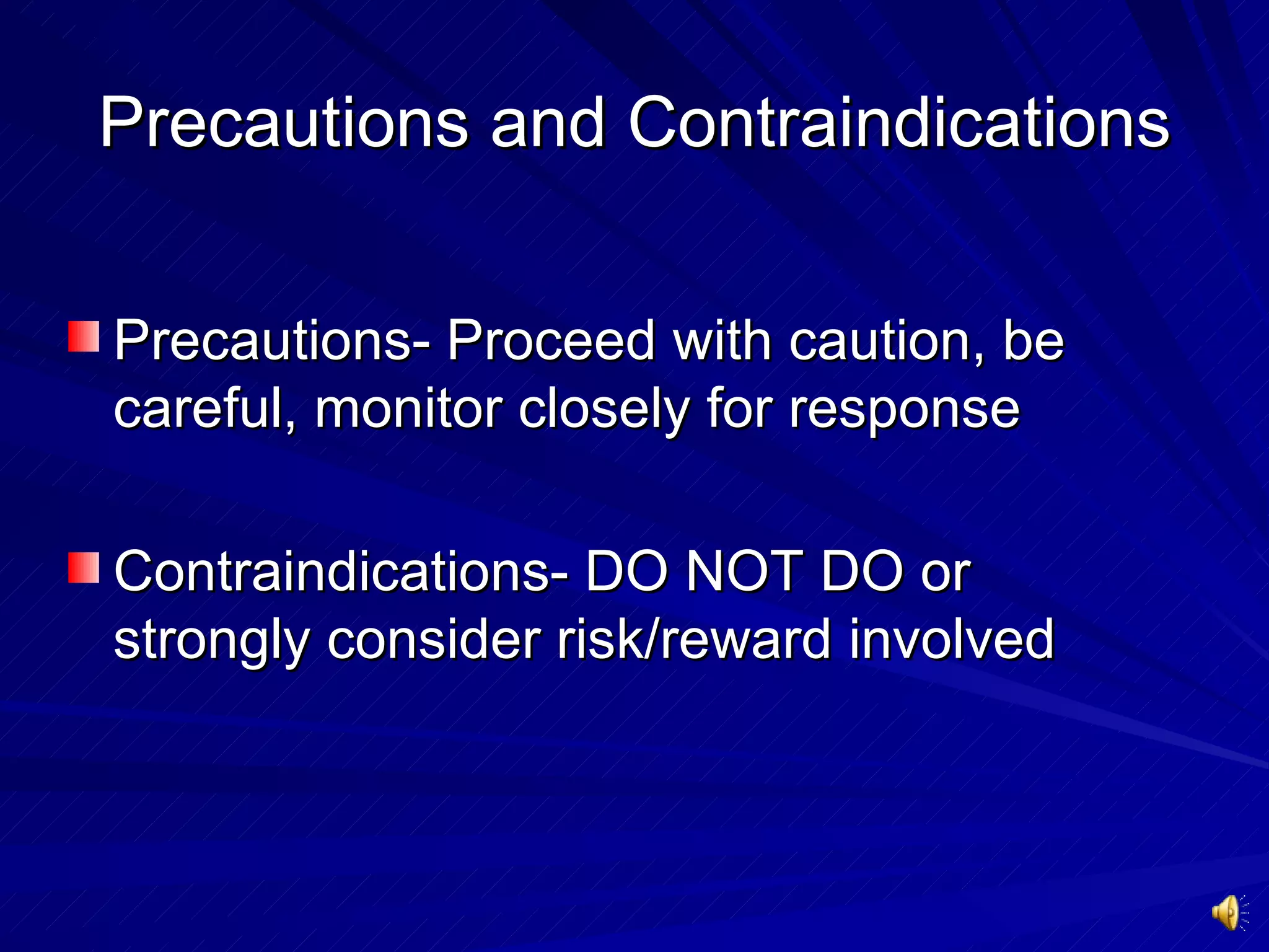 Cautions & contraindications powerpoint voice over version 2 | PPT