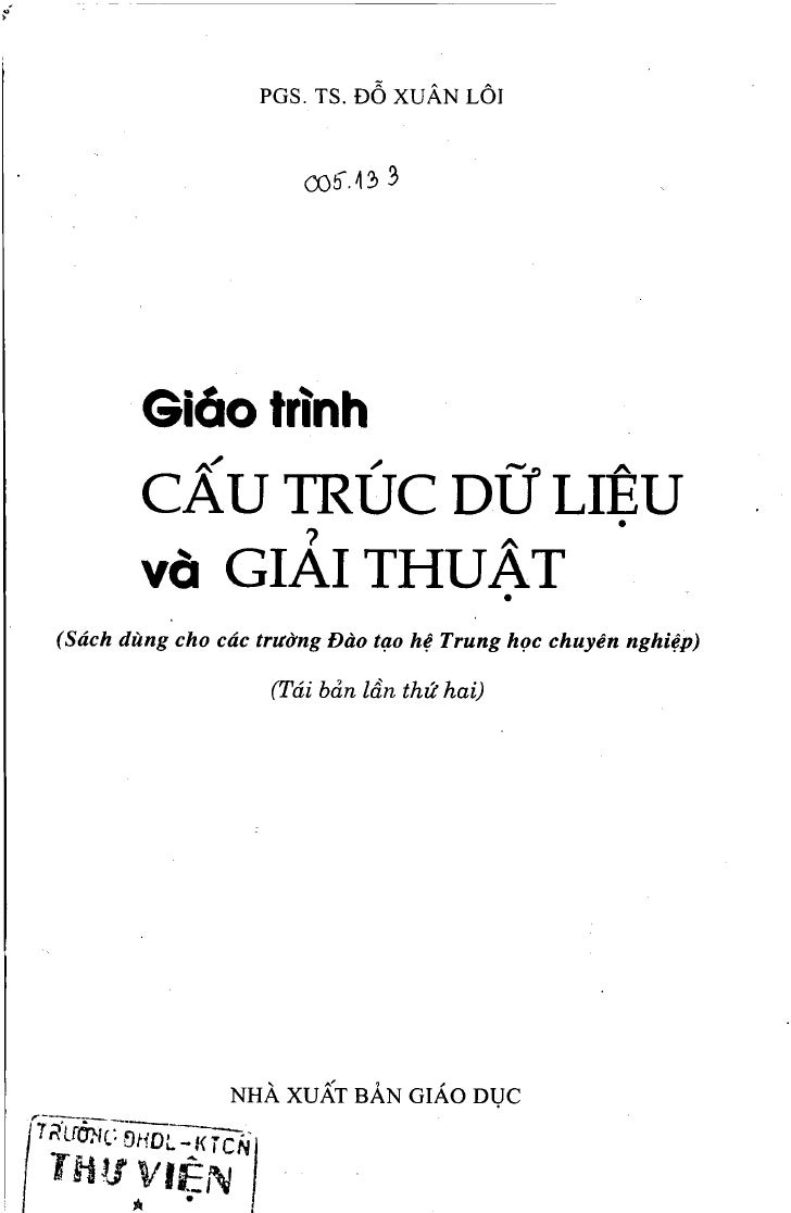 Cau truc du lieu va giai thuat Cau truc du lieu va giai thuat