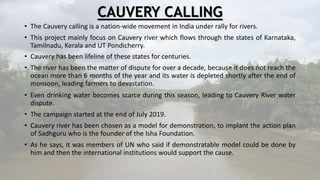 Cauvery Calling - Rally For Rivers | PPTX