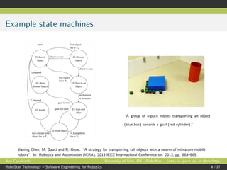 Software Engineering for Robotics - The RoboStar Technology | PPT