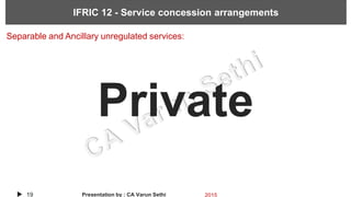 CA Varun Sethi - IFRS trainings - IFRIC 12 - Accounting for service ...