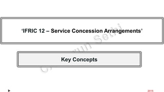 CA Varun Sethi - IFRS trainings - IFRIC 12 - Accounting for service concession arrangements ...