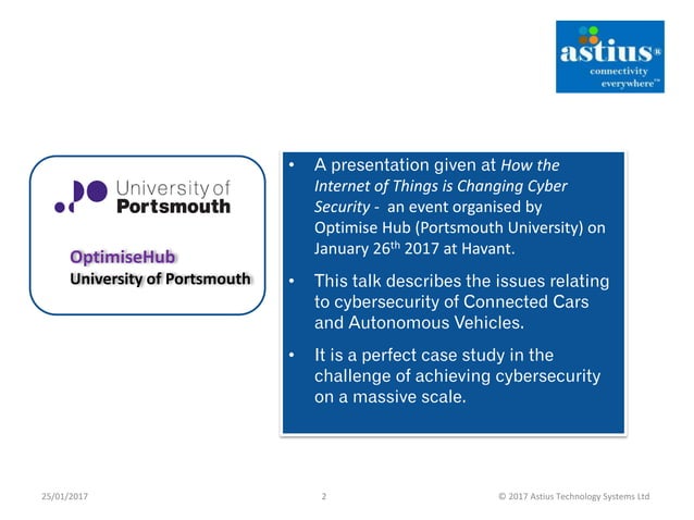 Connected & Autonomous vehicles: cybersecurity on a grand scale v1 | PDF | Automotive Industry ...