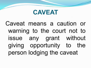 Caveat Definition