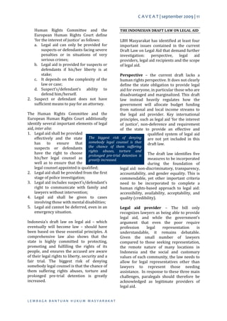 Caveat - VOLUME 04/I, SEPTEMBER 2009 - LBH Masyarakat | PDF