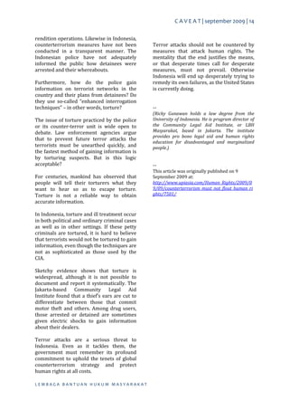 Caveat - VOLUME 04/I, SEPTEMBER 2009 - LBH Masyarakat | PDF