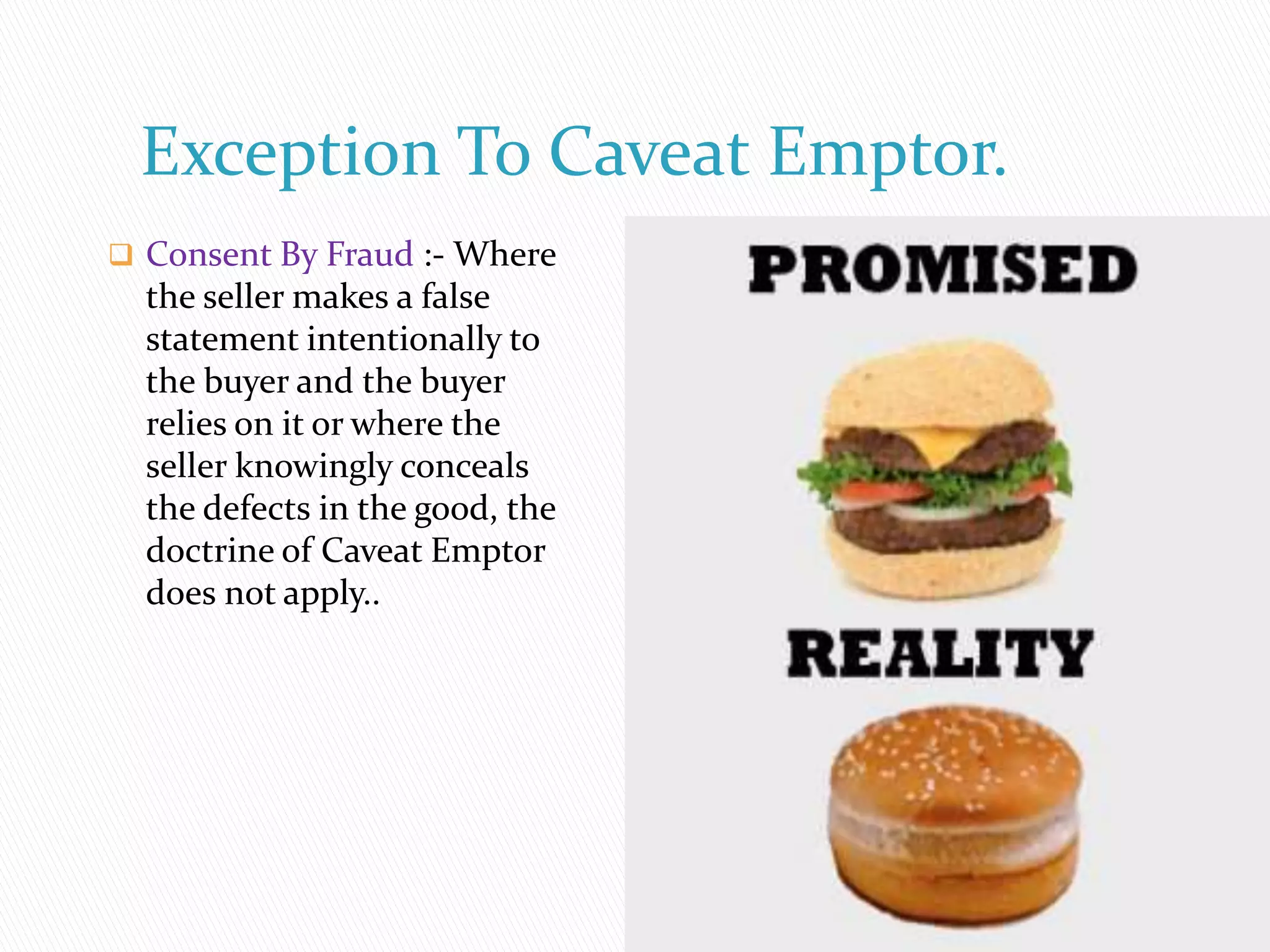 Caveat emptor ppt | PPTX