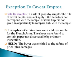 Caveat emptor ppt | PPTX