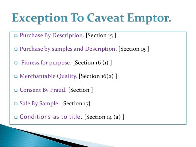 Caveat emptor ppt