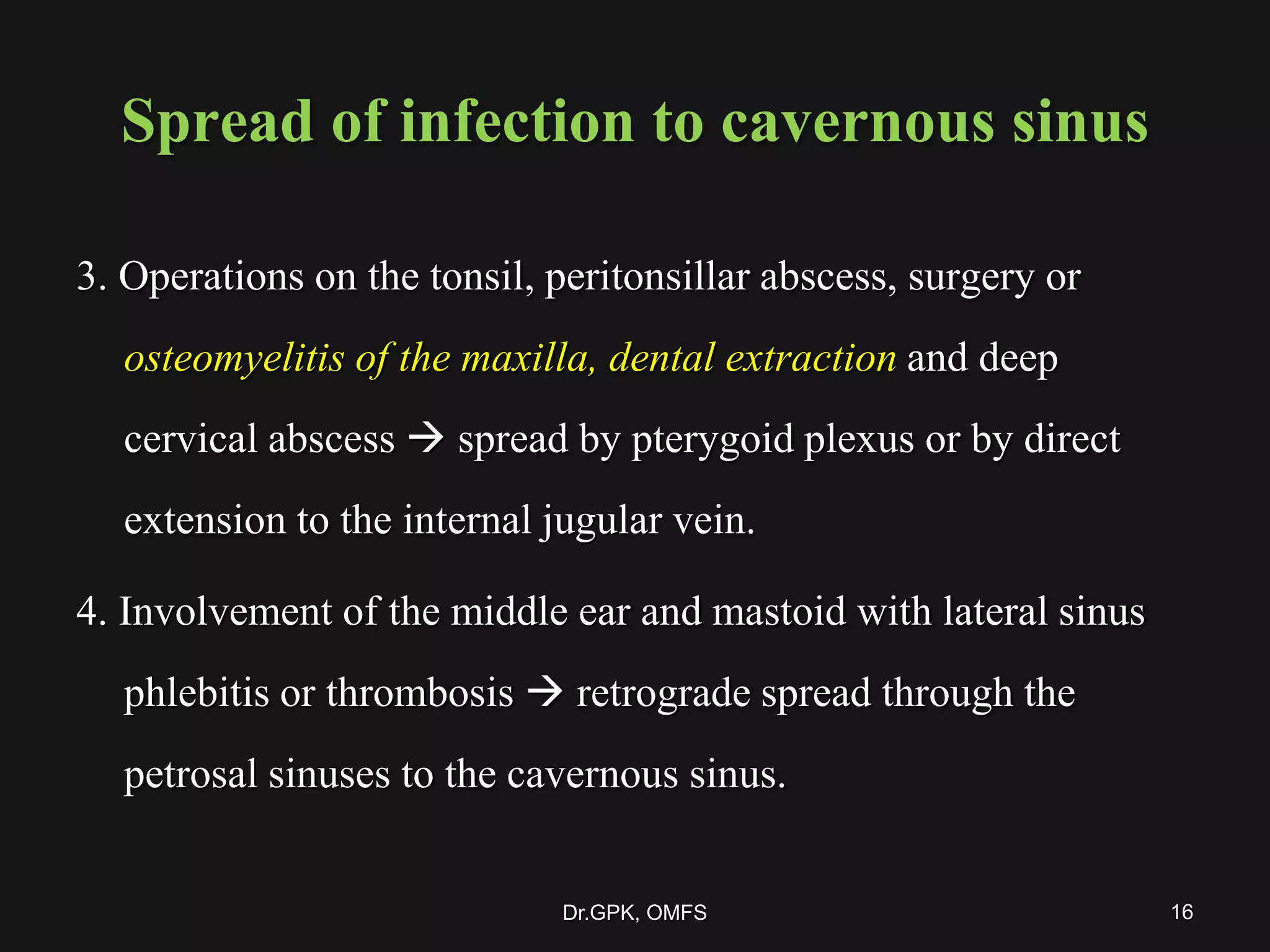 Cavenous sinus thrombosis | PPTX