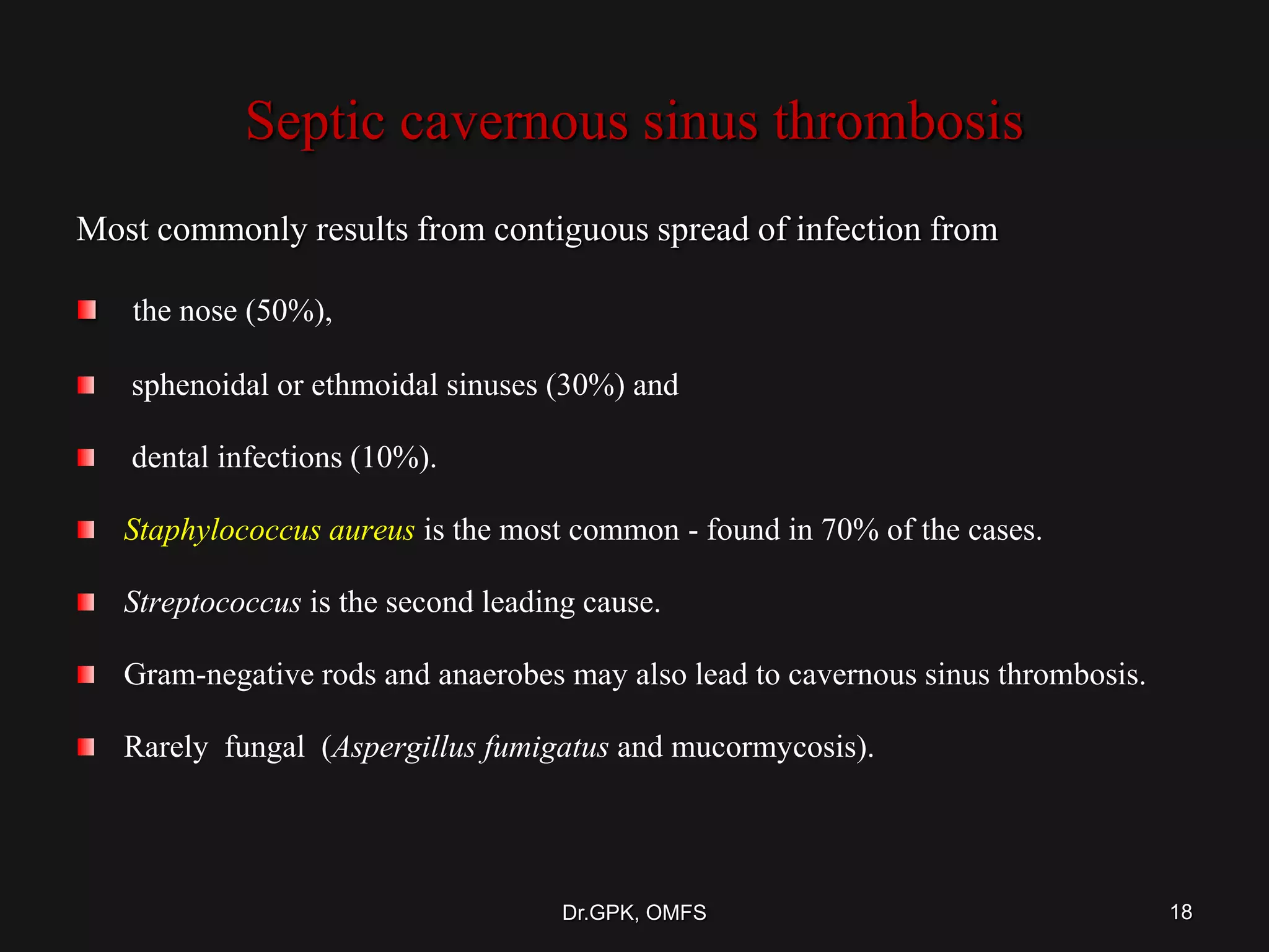 Cavenous sinus thrombosis | PPTX