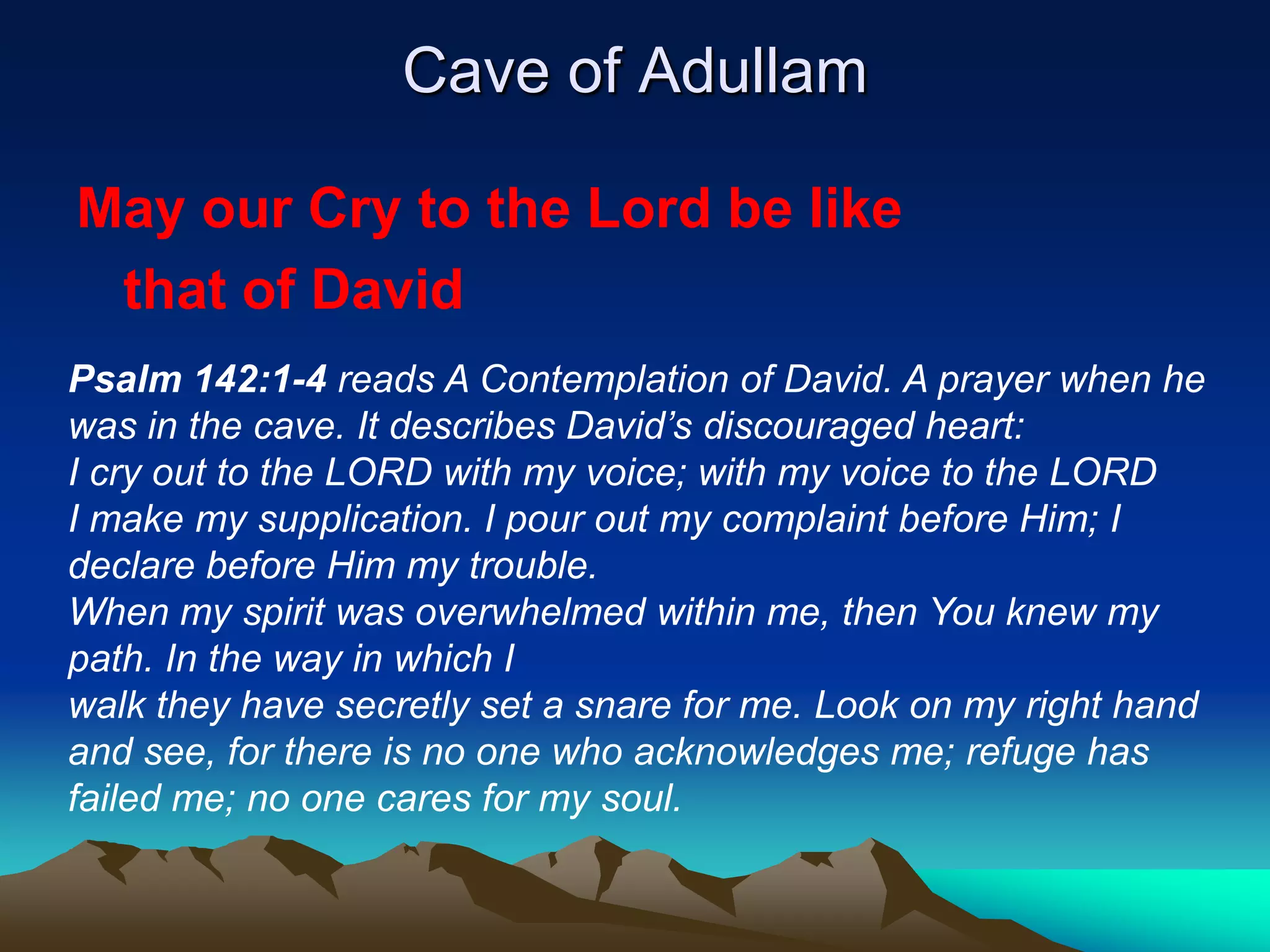 Cave of adullam | PPTX