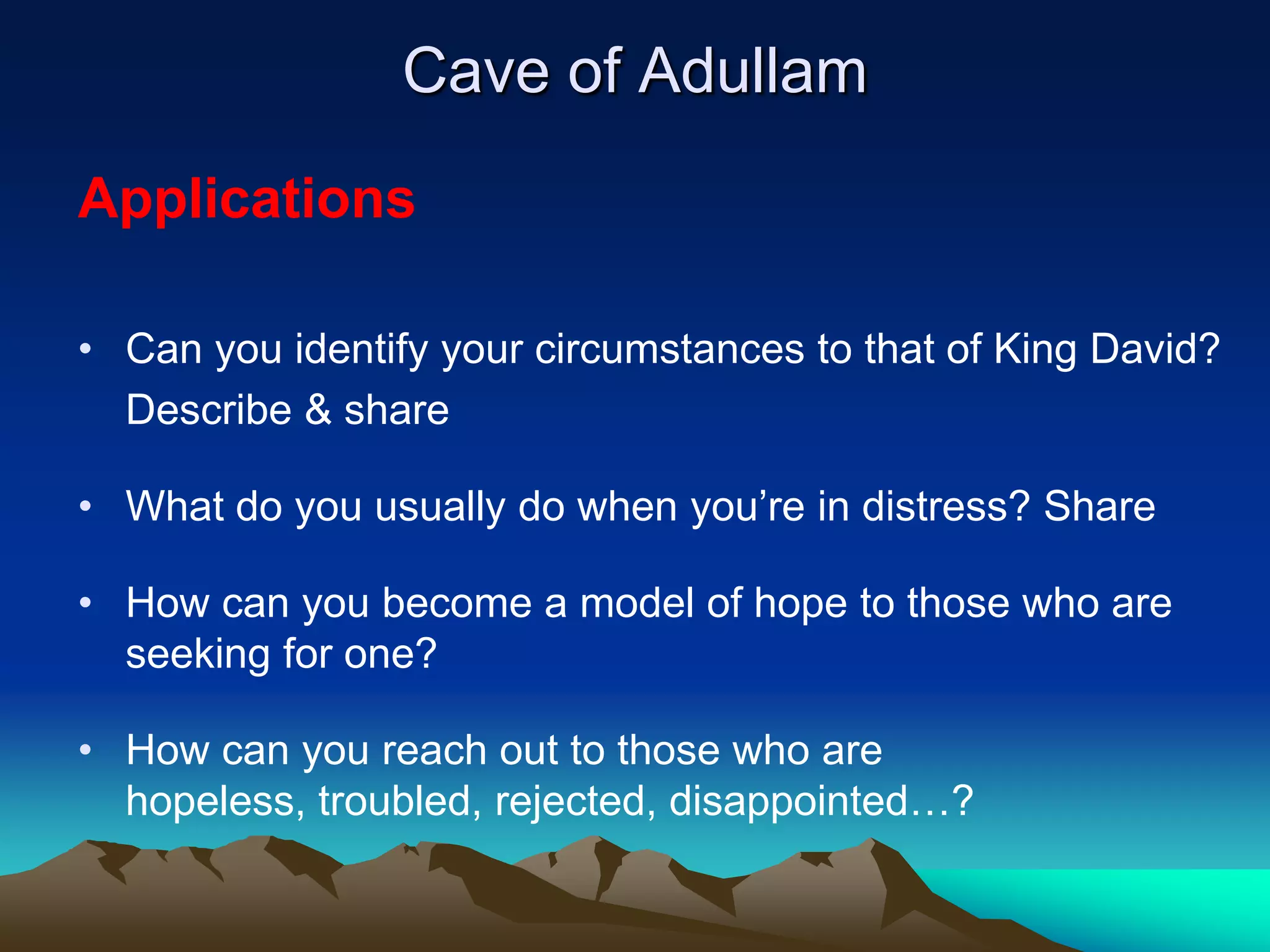 Cave of adullam | PPTX