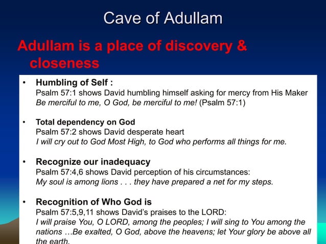 Cave of adullam | PPT