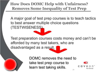 Caveon Webinar Series - Discrete Option Multiple Choice April 2014 | PPT